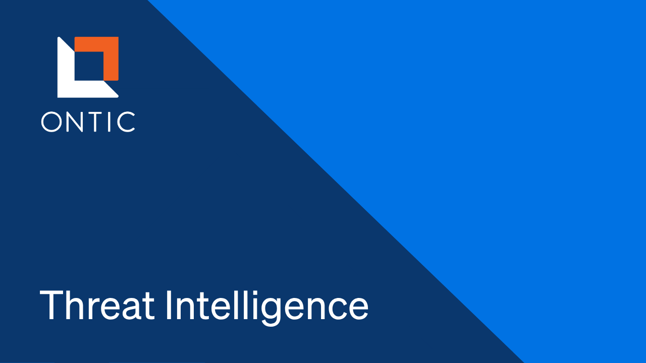 Threat Intelligence - Ontic